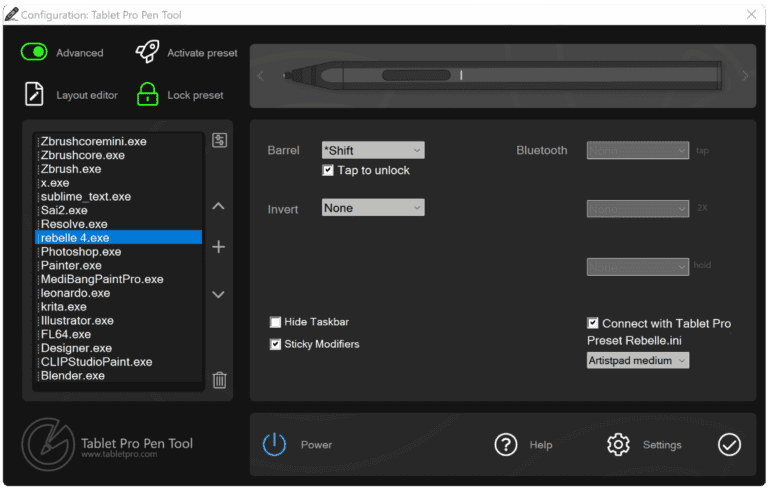 Advanced PEN and TOUCH controls for Microsoft Windows 11